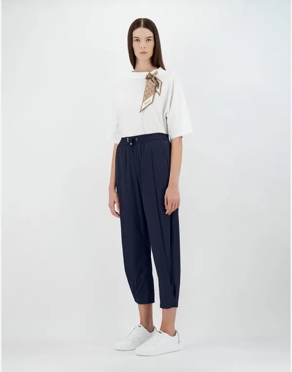 Herno Lightweight Drawstring Cropped Trousers
