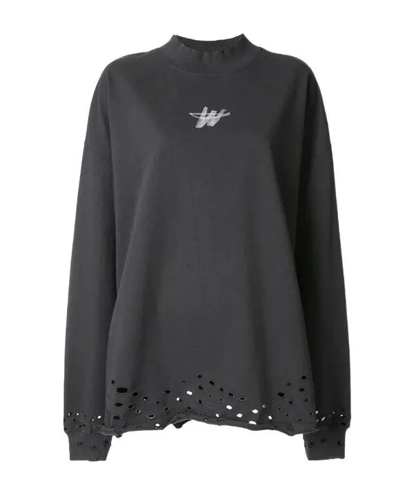 We11Done Distressed-hem Sweatshirt