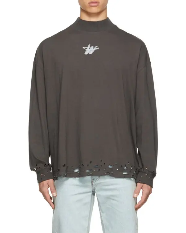We11Done Distressed-hem Sweatshirt