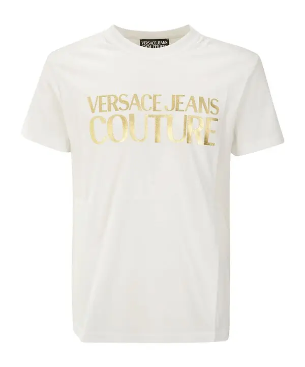 Versace Logo-printed Crewneck T-shirt - White