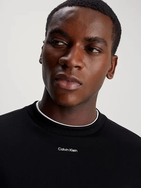 Calvin Klein Round Collar Long Sleeve Sweater