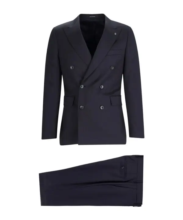 Tagliatore Brooch-detail Double-breasted Suit