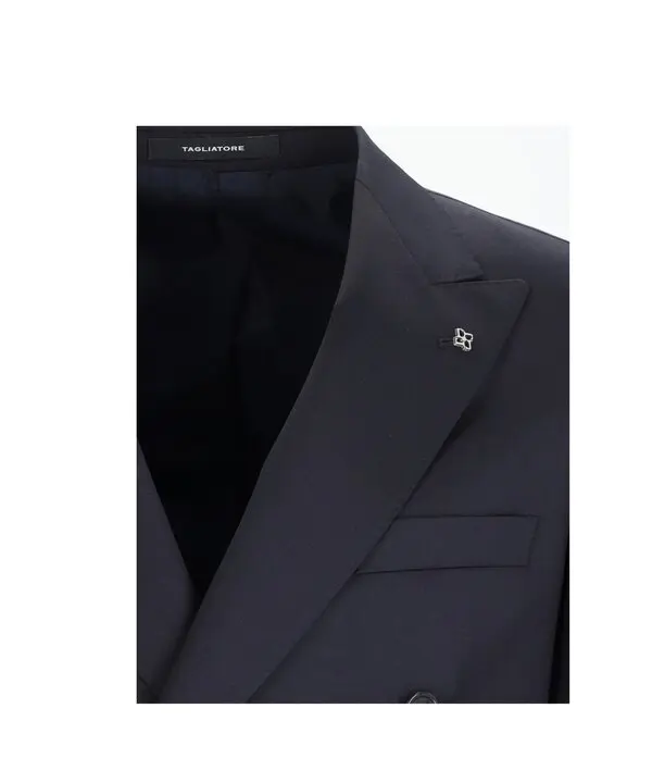 Tagliatore Brooch-detail Double-breasted Suit