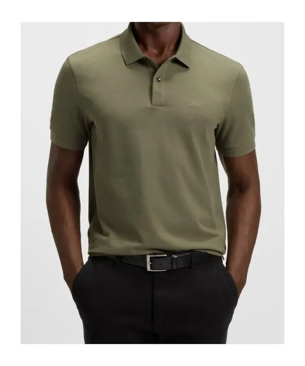 Hugo Boss Logo-embroidered Cotton Polo Shirt