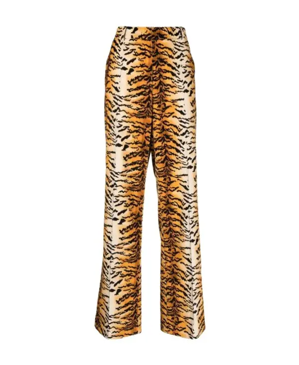 Philosophy Di Lorenzo Serafini Animal Print Wide-leg Trousers - Brown
