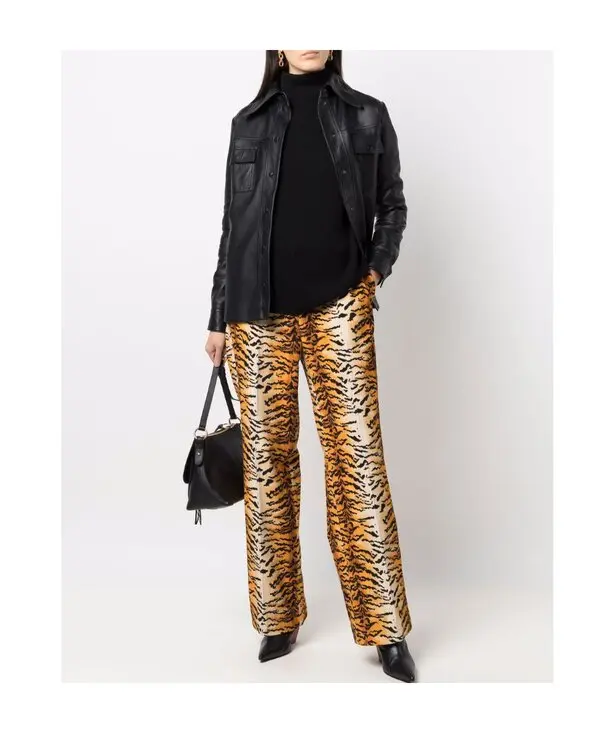 Philosophy Di Lorenzo Serafini Animal Print Wide-leg Trousers