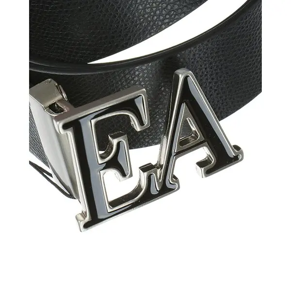 Emporio Armani Sign Belt With Ea Logo Buckle