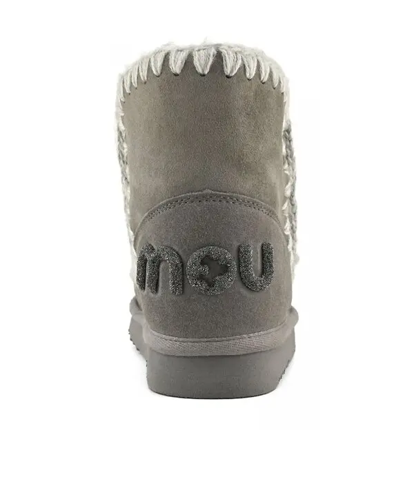 Mou Crochet-detail Sheepskin Boots