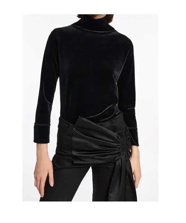 Dorothee Schumacher Velvet Turtleneck Top