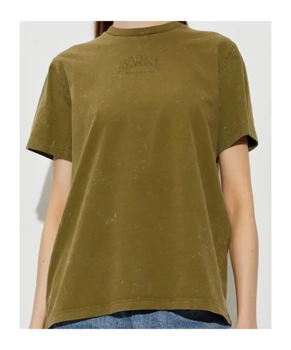 GANNI Logo Print T-shirt