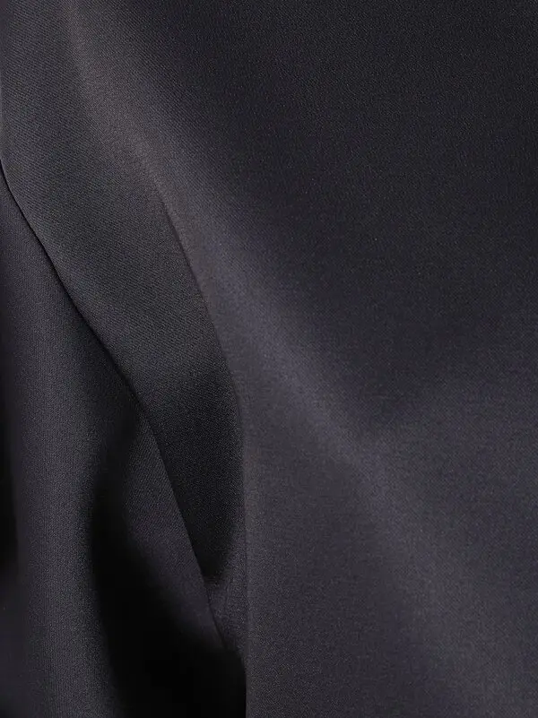 TWINSET Duchesse Cropped Jacket With Lantern Sleeves