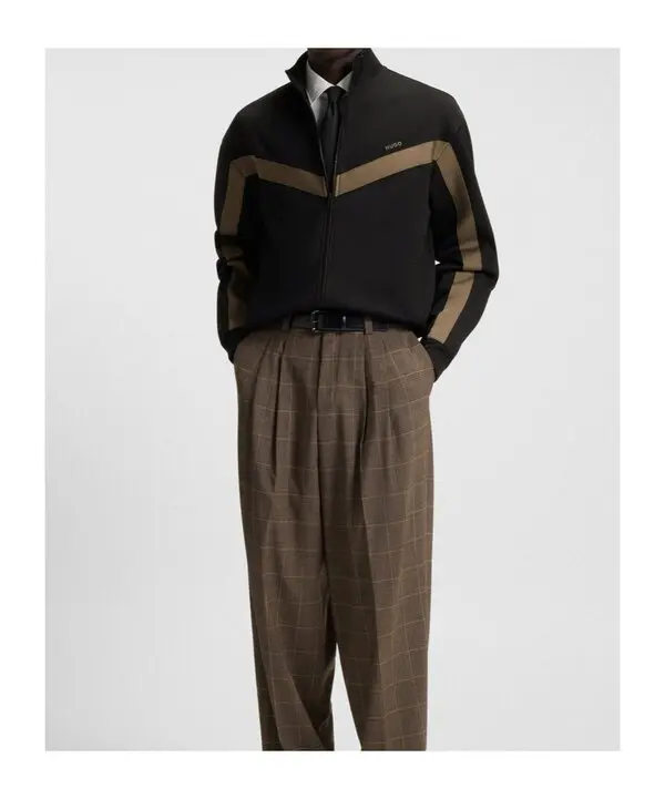 Hugo Boss Panelled Zip-up Sweater