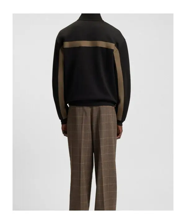 Hugo Boss Panelled Zip-up Sweater