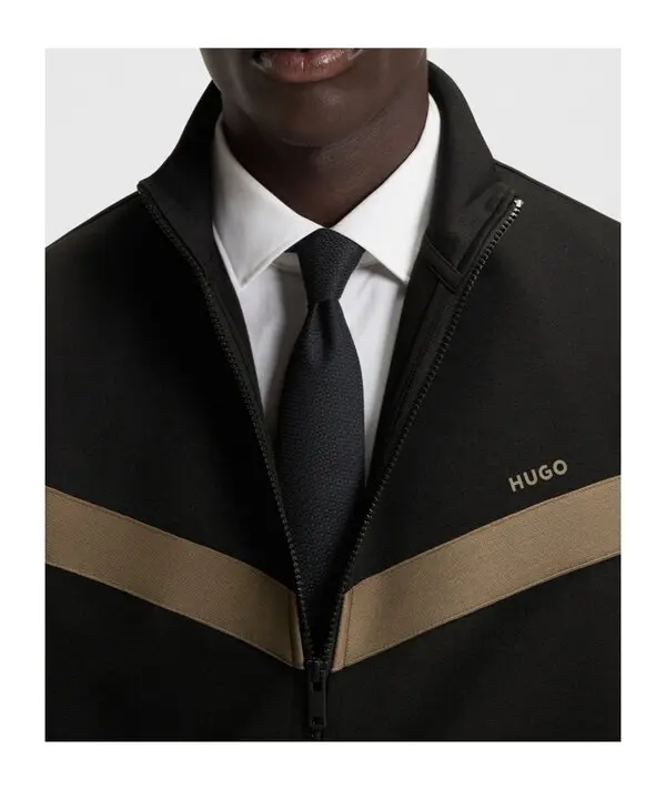 Hugo Boss Panelled Zip-up Sweater