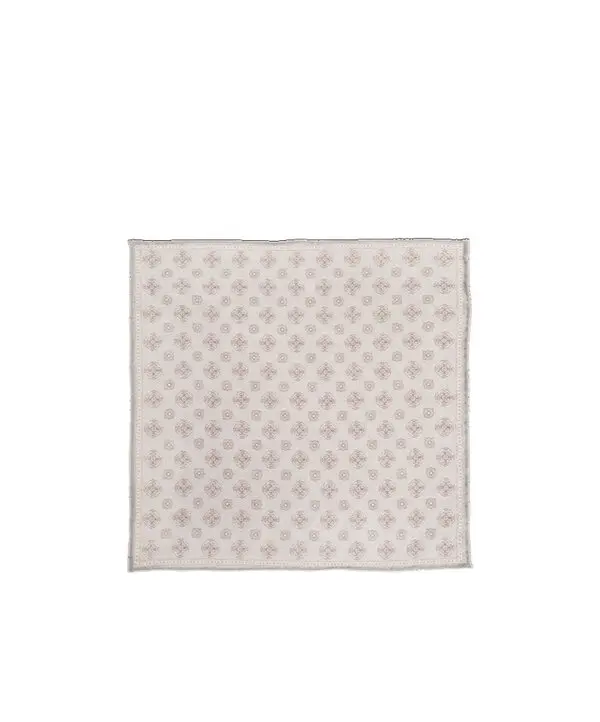 Eleventy Patterned Pocket Square - Grey
