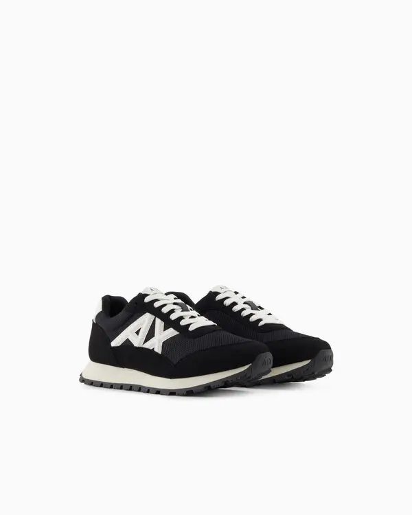 Armani Exchange Logo-detail Mesh Panel Sneakers