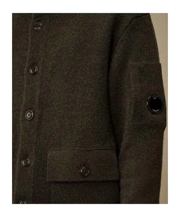 C.P. COMPANY Lens Detailed Turtleneck Cardigan