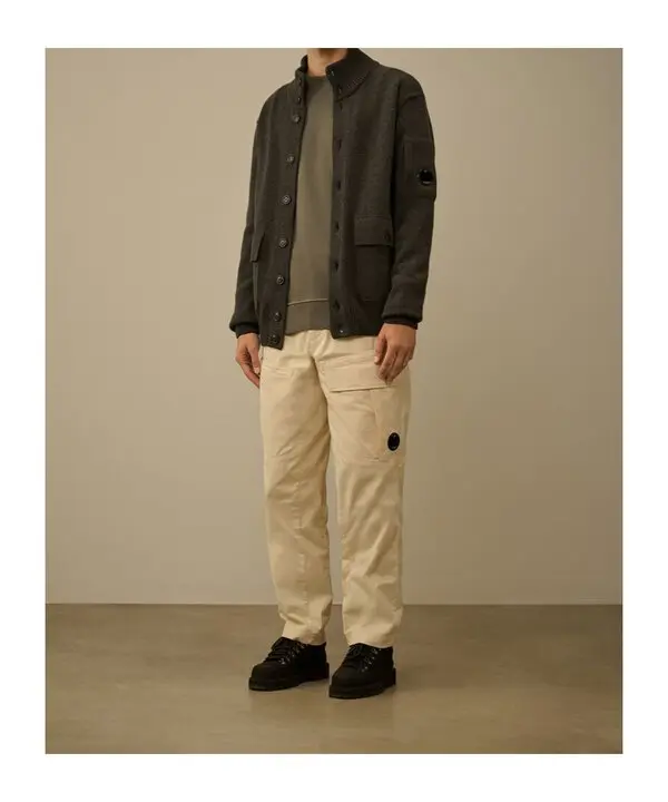 C.P. COMPANY Lens Detailed Turtleneck Cardigan
