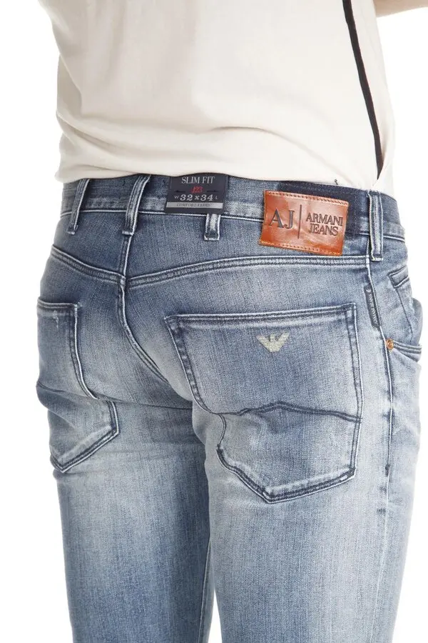 Emporio Armani Logo Denim Pants