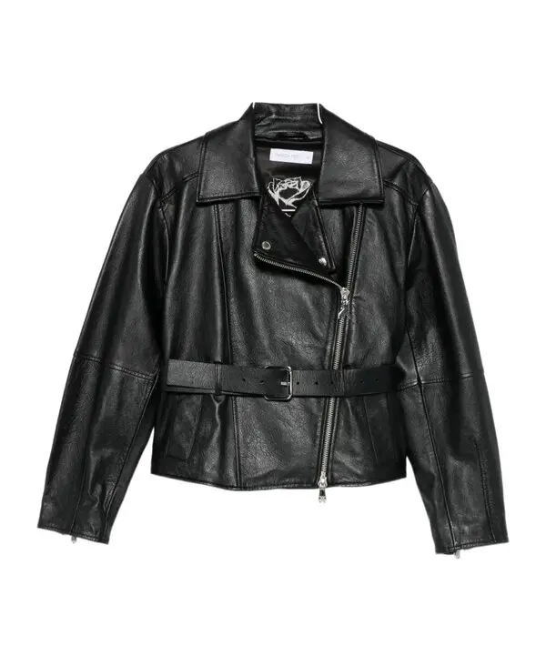 Patrizia Pepe Belted Zip-up Biker Jacket