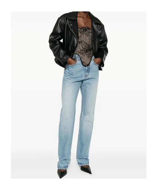 Patrizia Pepe Belted Zip-up Biker Jacket
