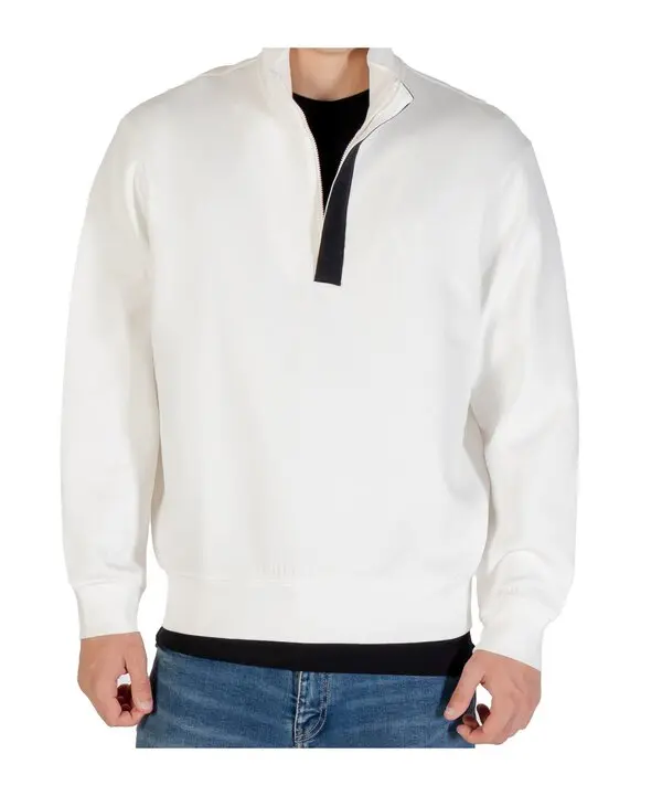Armani Exchange Long-sleeved Sweatshirt With High Neck - White