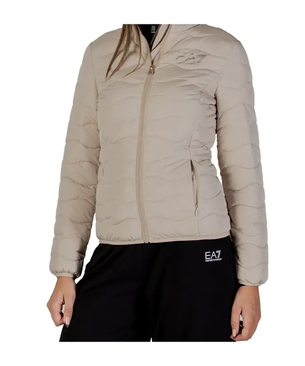 EA7 High-neck Cotton Zip-up Jacket