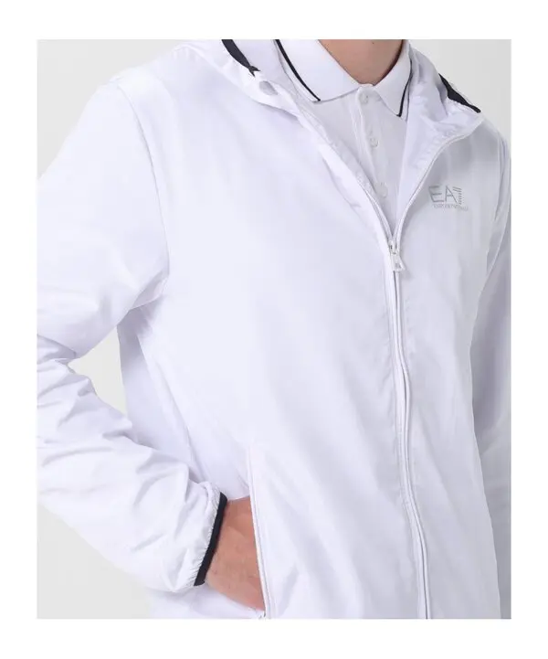 EA7 Logo Detail Hooded Jacket