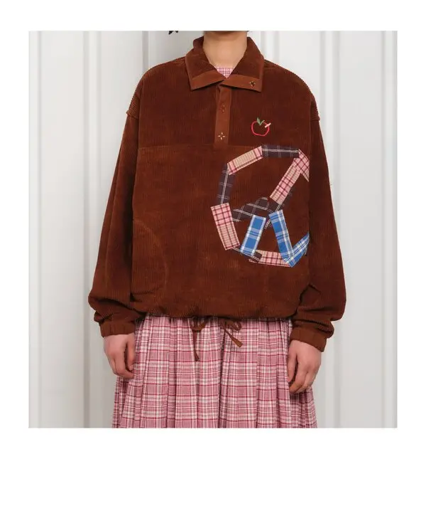 STORY MFG. Polite Pullover Peace Patchwork