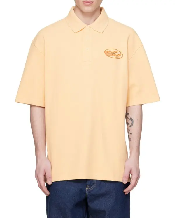 Maison Kitsuné Oversize Textured Polo Shirt