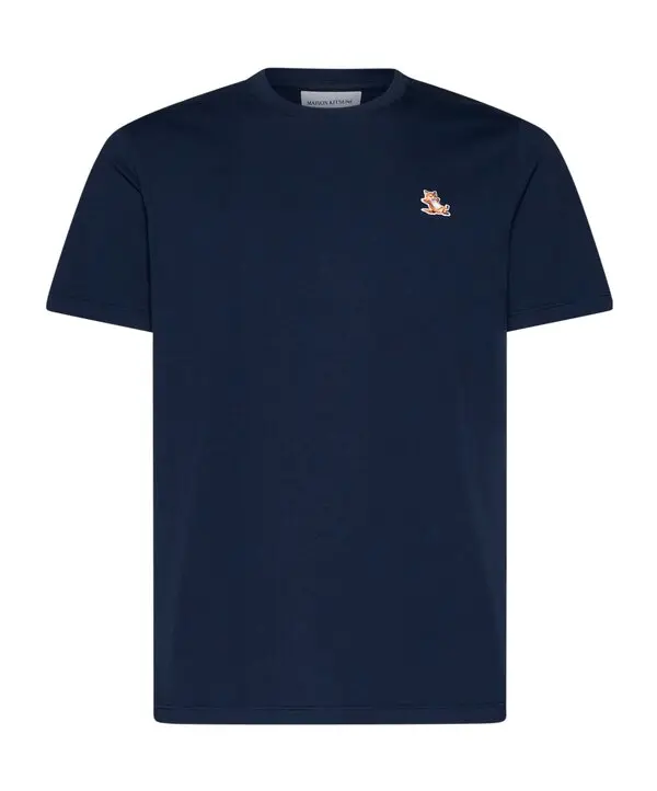 Maison Kitsuné Maison Kitsun Chillax Fox Patch Crewneck T-shirt