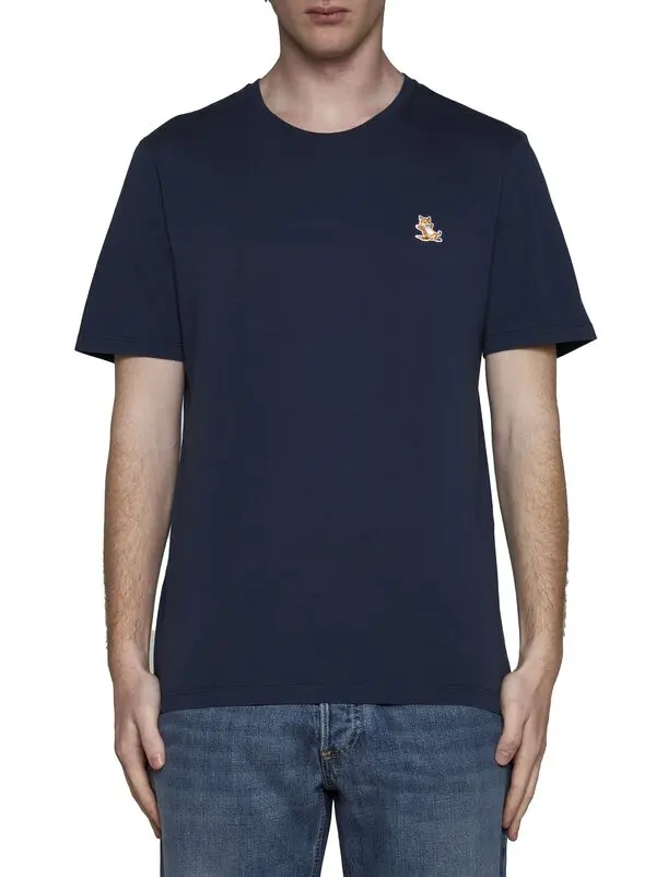 Maison Kitsuné Maison Kitsun Chillax Fox Patch Crewneck T-shirt