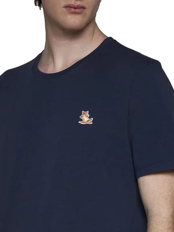 Maison Kitsuné Maison Kitsun Chillax Fox Patch Crewneck T-shirt