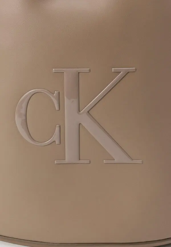 Calvin Klein Large Debossed-logo Drawstring Bucket Bag