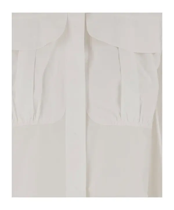 PATOU Pleated Long Sleeve Blouse