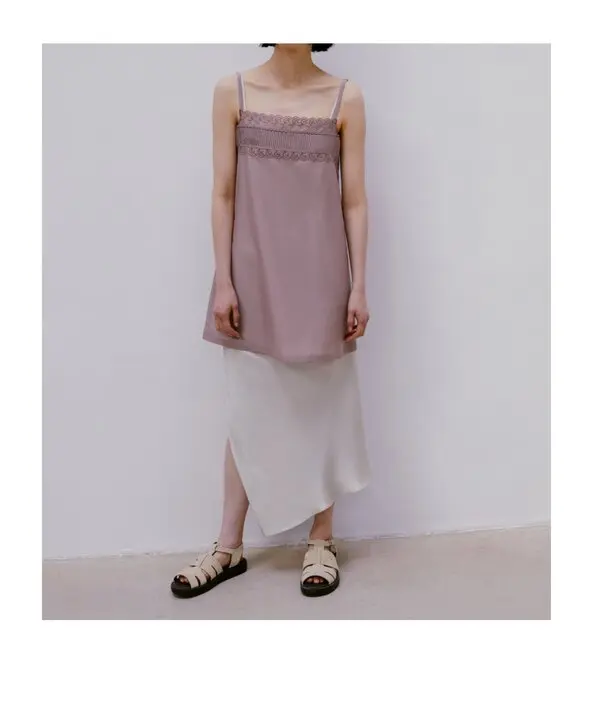 LOW CLASSIC Sleeveless Lace Mini Dress