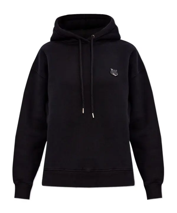 Maison Kitsuné Bold Fox Head Patch Drawstring Hoodie