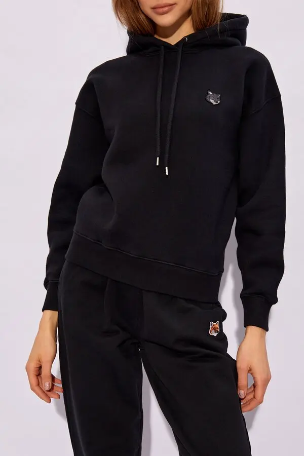 Maison Kitsuné Bold Fox Head Patch Drawstring Hoodie