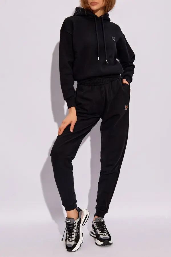 Maison Kitsuné Bold Fox Head Patch Drawstring Hoodie