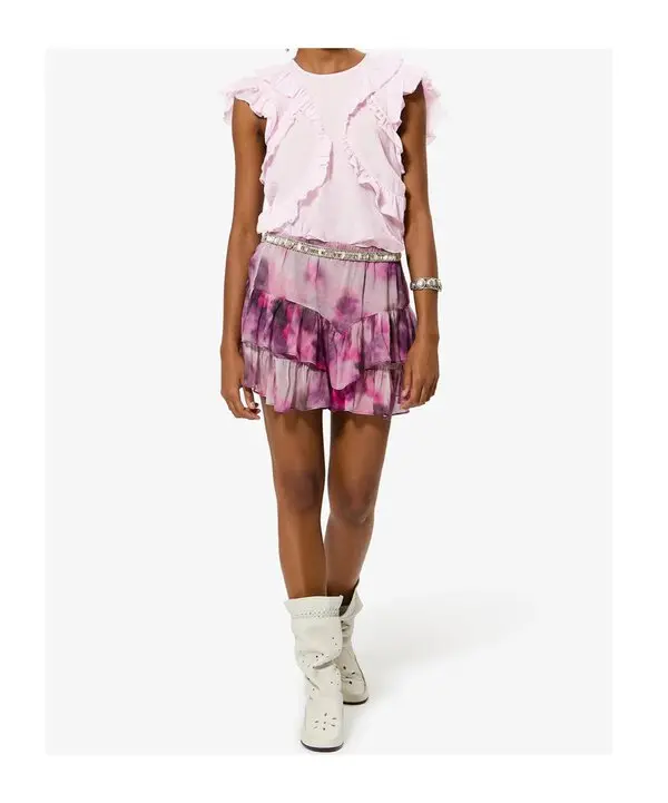 Isabel Marant Étoile Nalou Ruffled Sheer Top - Light Pink