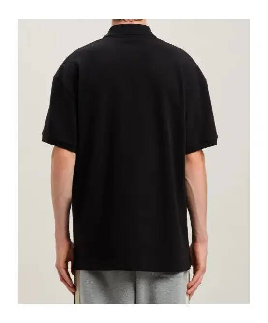 Palm Angels Curved Logo Embroidered Polo Shirt