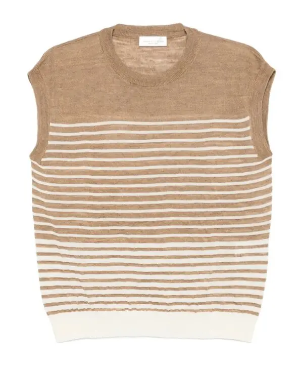 ROBERTO COLLINA Striped Sleeveless Sweater