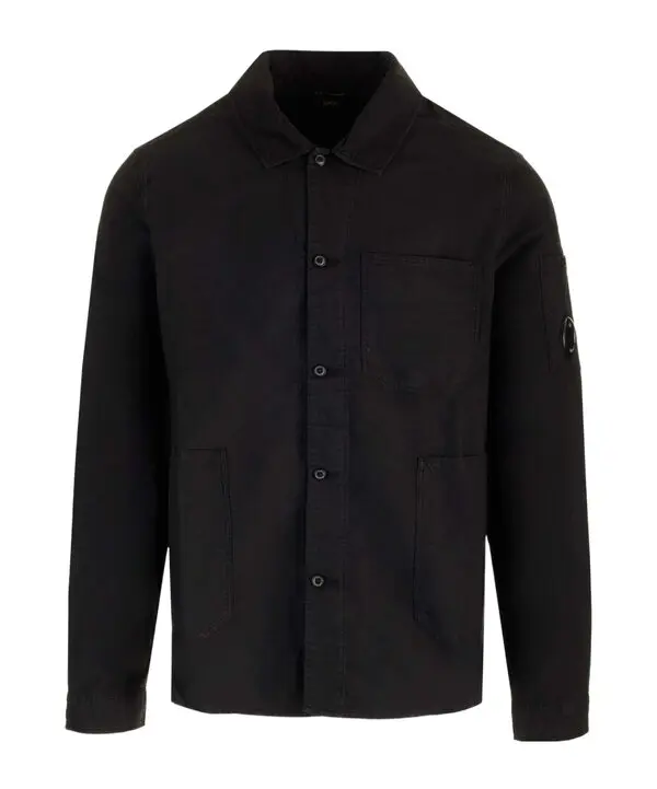 C.P. COMPANY Ottoman Workwear Shirt - Black