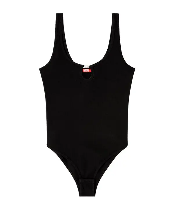 DIESEL® Maura Oval-d Rhinestone-embellished Bodysuit - Black
