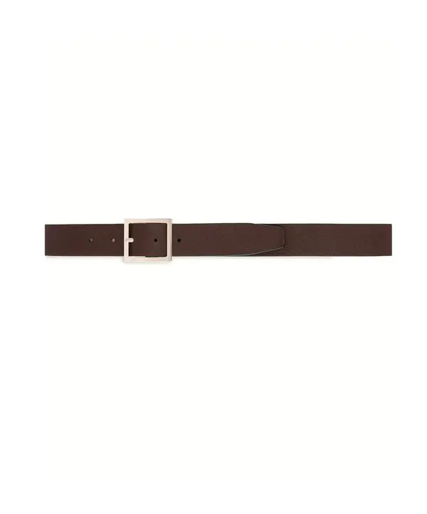 ORTIGNI Reversible Saffiano Leather Belt