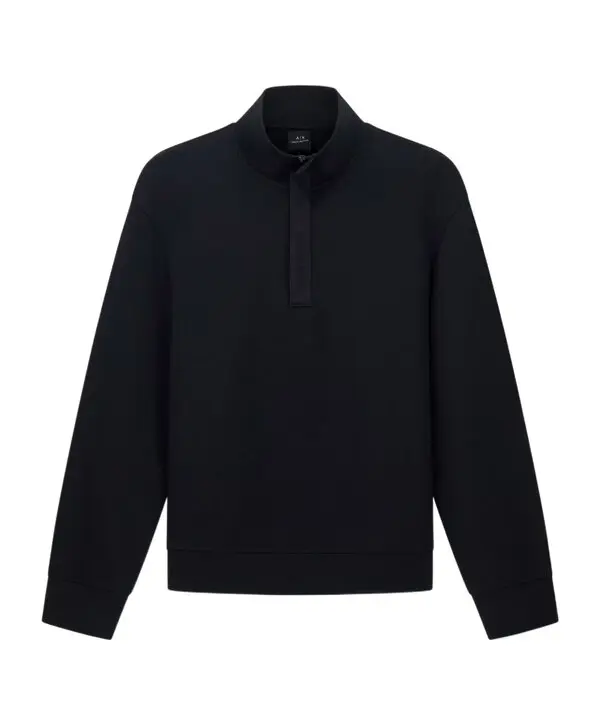 Armani Exchange Zip Collared Sweatshirt - Black