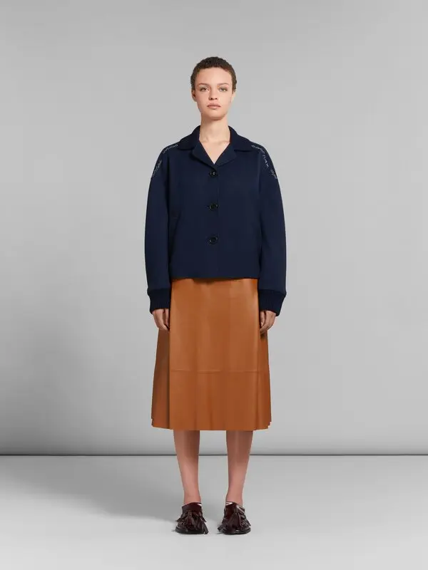 Marni Decorative-stitching Wool-blend Shirt Jacket