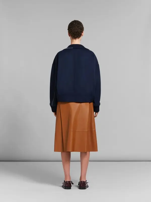 Marni Decorative-stitching Wool-blend Shirt Jacket