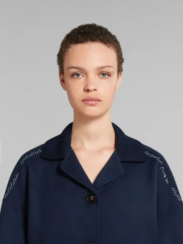 Marni Decorative-stitching Wool-blend Shirt Jacket