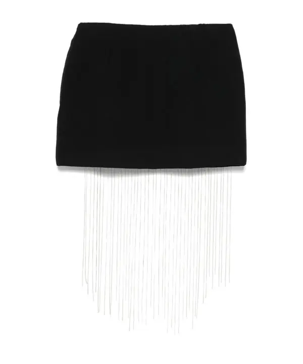 Patrizia Pepe Rhinestone Tassel Mini Skirt